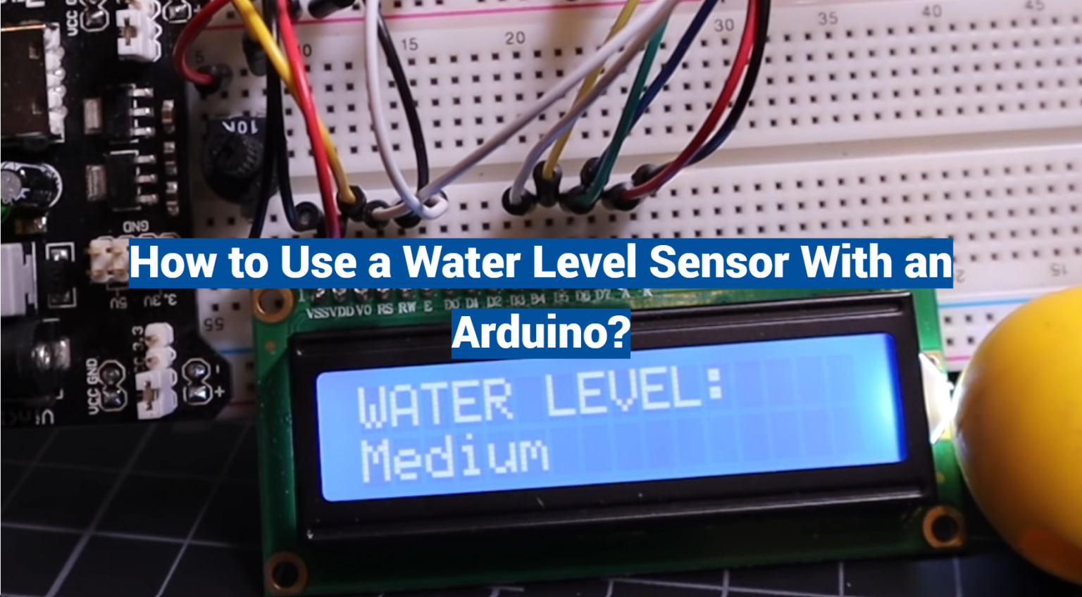 How To Use A Water Level Sensor With An Arduino Technetron Electronics